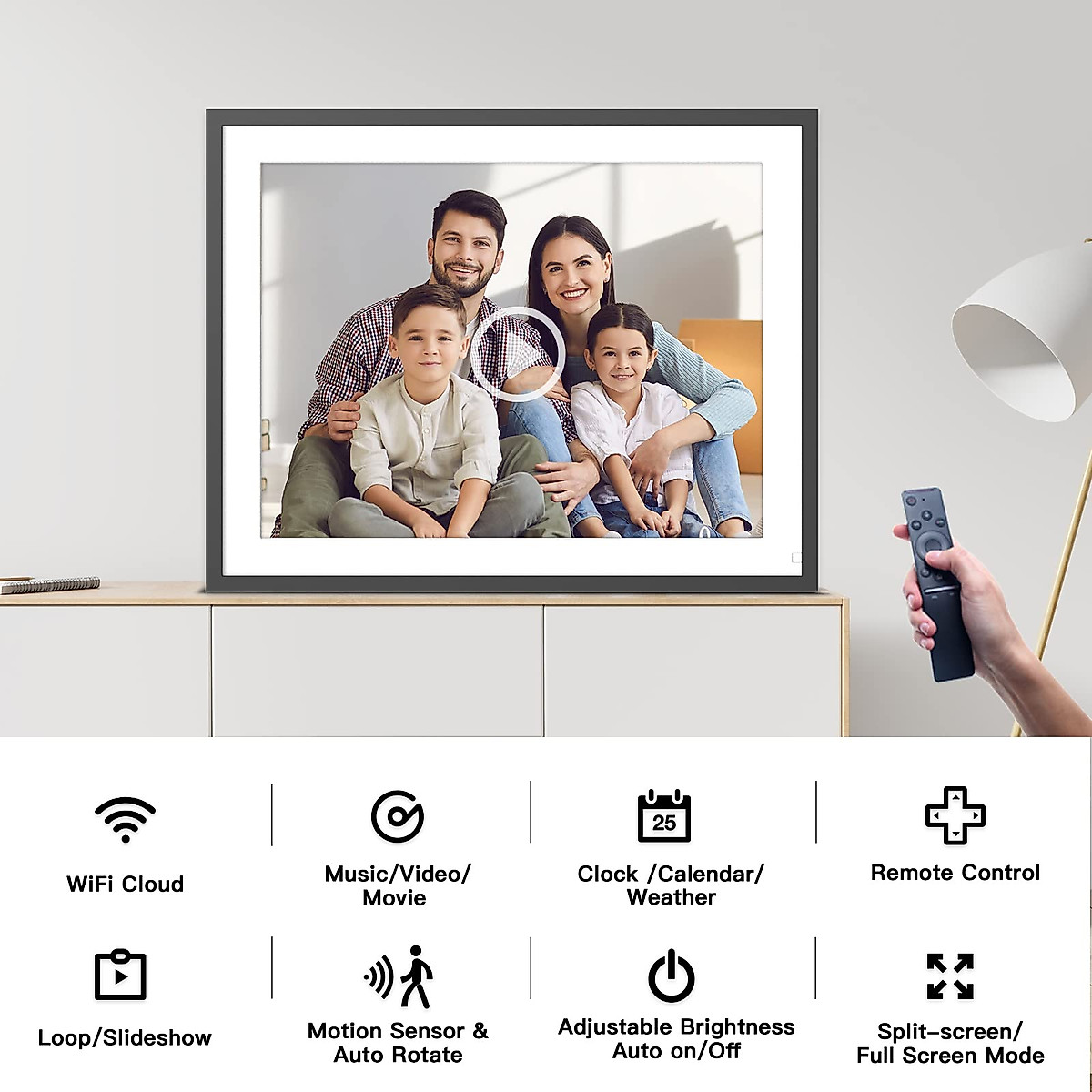 Large-Digital-Photo-Frame 32GB Electronic Photo Frame - 17-Inch Dual ...