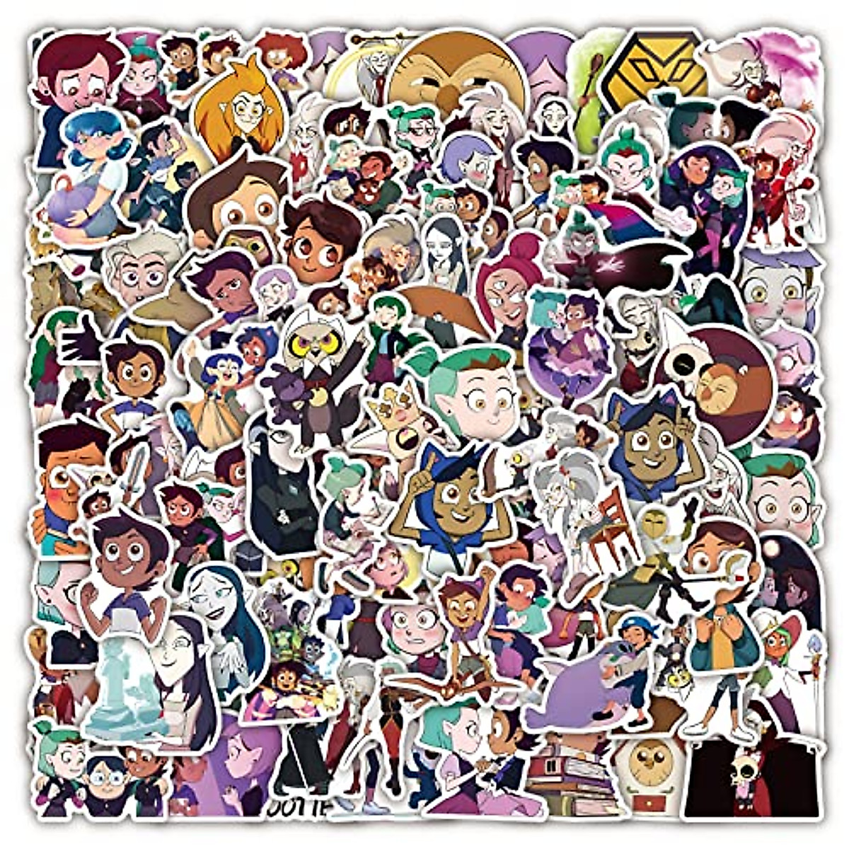 100Pcs The Owl House Stickers for Kids, The Owl House Cartoon Sticker Gifts for Teen, Waterproof Vinyl Decal for Water Bottle Laptop Phone Computer