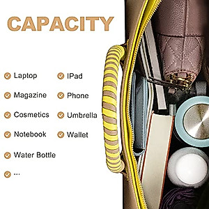 Women's Tote Bag Top Handle Handbag for Women, Large Capacity Special Design Handle with Soft PU Leather