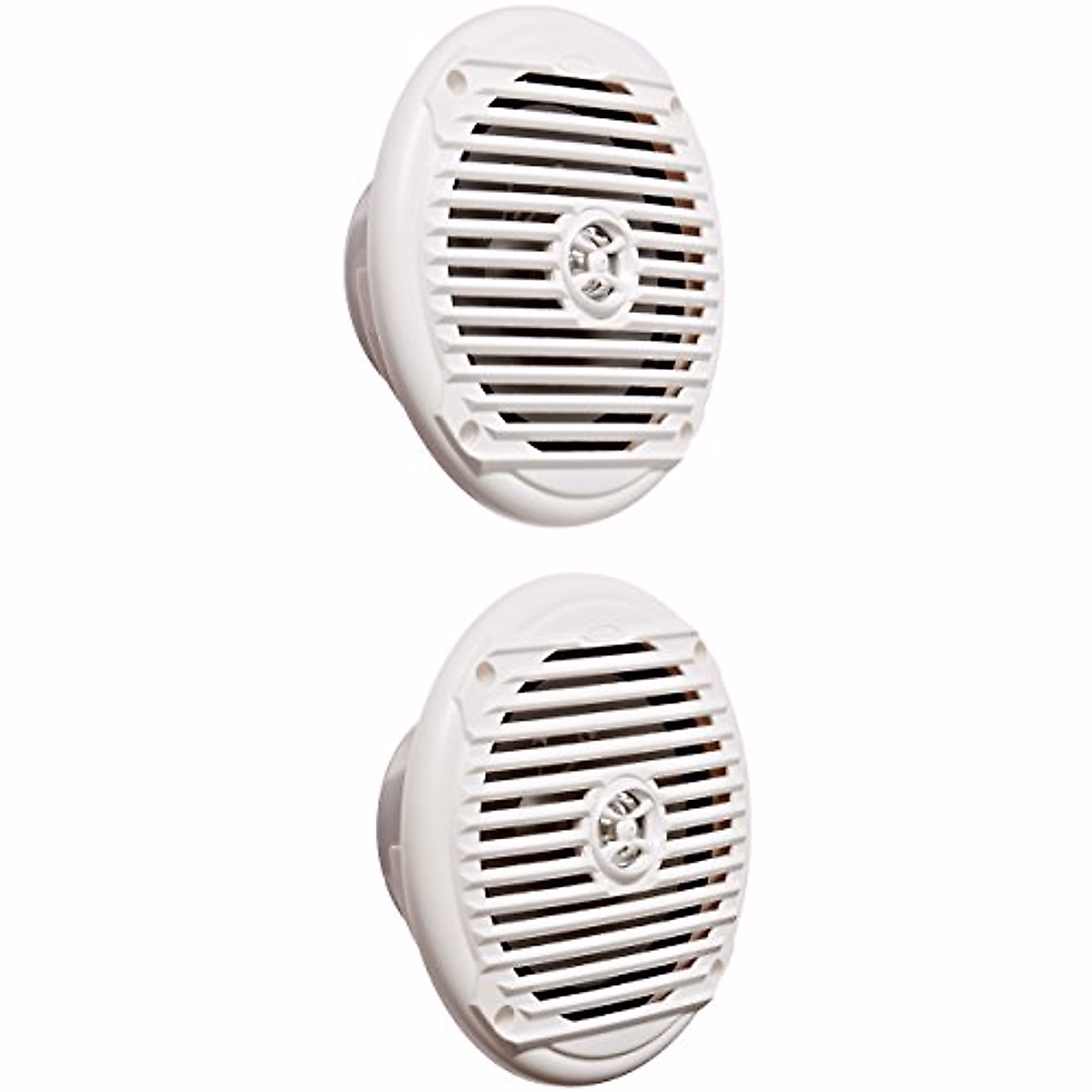 Jensen MS6007WR 6.5” Coaxial Marine Speakers, 60 Watts, White, Sold as Pair