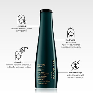 Shu Uemura Ultimate Reset Extreme Repair Shampoo | Strengthens to Reduce Breakage and Split Ends | Deeply Conditions and Nourishes | With Japanese Rice Extract | For Dry and Very Damaged Hair