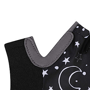 ITODA Kids Cycling Fingerless Gloves Child Driving Sunscreen Riding Half Fingers Anti-UV Protection Touchscreen Cooling Breathable Gloves Full Palm Sports Non-Slip Grip Bike Golf Outdoor Mittens