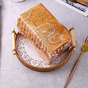 Lesibag Bread Loaf Packing Bags - Printed Bread Bags for Homemade Bread or Bakery - Reusable Bag for Large Loaves - 8” x 4” x 18” (50)