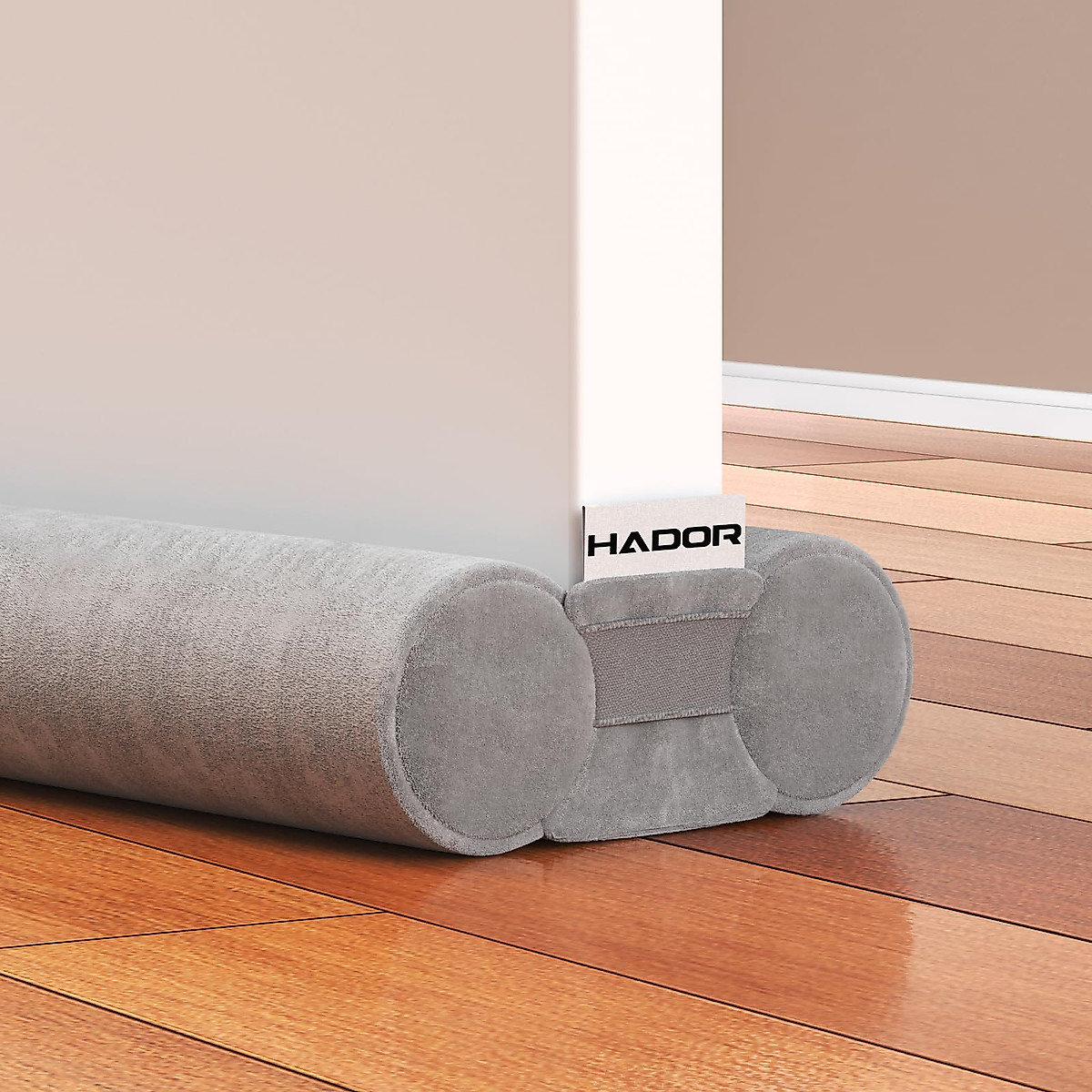 Door Draft Stopper for Bottom of Door, 36 Inch Under Draft Air Noise Light Blocker 30"- 36" Double Side Soundproof Sweep Filler Seal Gap up to 1.7" for French Patio Sliding Door Guard, Grey