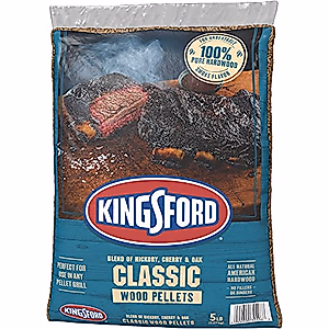 Kingsford Classic Wood Pellets, 100% Natural Hickory, Oak and Cherrywood Hardwood Pellets for Grilling 5 Pounds (Package May Vary)