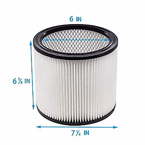 Extolife Replacement Filter Compatible with Shop-Vac 90350 90304 90333 Replacement fits for Shop Vac 4-16 Gallon most Wet/Dry Vacuum, Washable Synthetic Material, 2 PACK