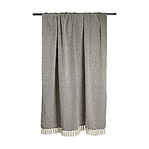 DII Rustic Farmhouse Cotton Chevron Blanket Throw with Fringe for Chair, Couch, Picnic, Camping, Beach, & Everyday Use, 50 x 60 - Urban Chevron Mineral