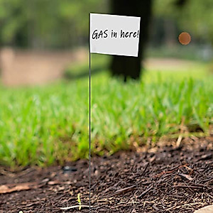 Zozen 100Pack Marking Flags, White Marker Flags - 15x4x5in, Lawn Flags, Landscape Flgs, Marker Flags for Lawn, Survey Flags, Irrigation Flags, Match with for Distance Measuring Wheel.