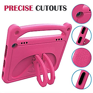 Fire HD 8 Tablet case,Fire HD 8 Case for Kids- Lightweight Shockproof Kid-Proof Cover with Stand for All-New Amazon Kindle Fire HD 8 Kids Tablet & Kids Pro Tablet,Rose