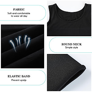LODAY Women Transgender Tomboy FTM Elastic Chest Binder Bra Pullover Tank Top (3X-Large, Black)