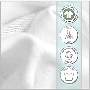 100% Organic Cotton Fitted Bassinet Sheets Fits Halo, Snoo, Graco, Dream on Me, Delta, and All Other Standard Size Bassinets. 3 Pk Adapts to Oval, Hourglass & Rectangle Shaped Bassinet Pads.