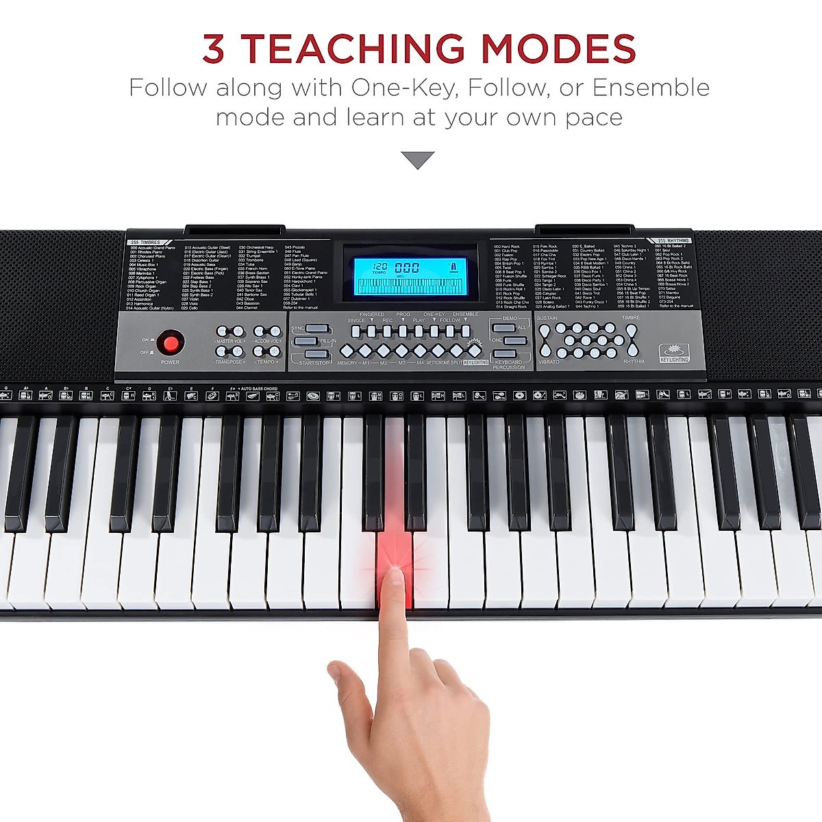 Best Choice Products 54-Key Electronic Keyboard Piano Portable Beginner Electric Keyboard Complete Set w/LCD Screen, Power Adapter, Teaching Modes, Music Sheet Stand, Built in Speakers