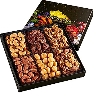 Holiday Mixed Nuts Gift Basket, in Elegant Box, Gift Set for Easter, Birthday Party, Sympathy, Healthy Gift Snack Box for Men and Women. Kosher - Snackberry (Premium)
