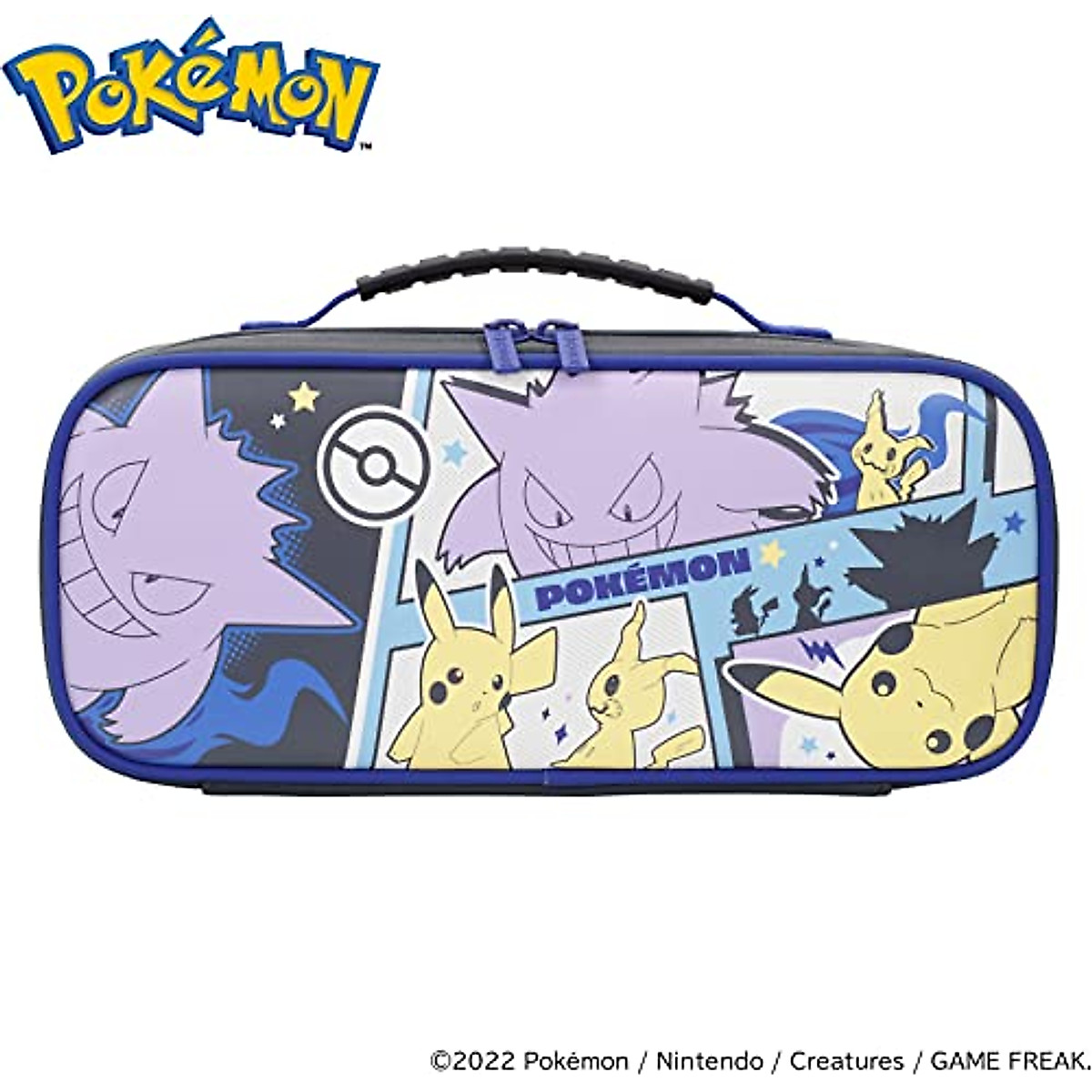 Nintendo Switch Cargo Pouch Compact (Pikachu, Gengar, & Mimikyu) - Split Pad Compact Compatible Travel Case - Officially Licensed by Nintendo & Pokémon