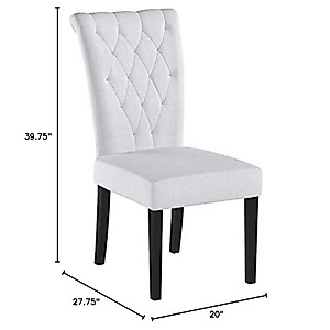 Christopher Knight Home Venetian Dining Chairs, 2-Pcs Set, Light Grey