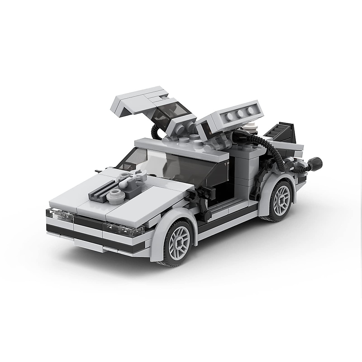 Back to Future Delorean Building Kit, BTTF Time Machine Car Building Set, Classic '80s Movie Collectibles, Great Gifts and Toys for Fans (211 Pieces)