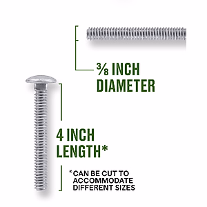 Hillman 3/8X4 Carriage Bolt, 40 Count (Pack of 1)