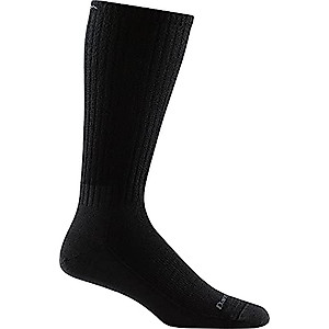 Darn Tough 1474 Men's Merino Wool Mid-Calf Light Cushion Socks, Black, Large (10-12)