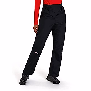 Berghaus Women's Deluge Waterproof Overpants, Jet Black, Size 8/Regular