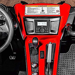 NVX NMPS20 Gauge Style Marine Stereo with Bluetooth and a Digital LED Backlit LCD Display - Perfect for Boats, UTVs, & ATVs