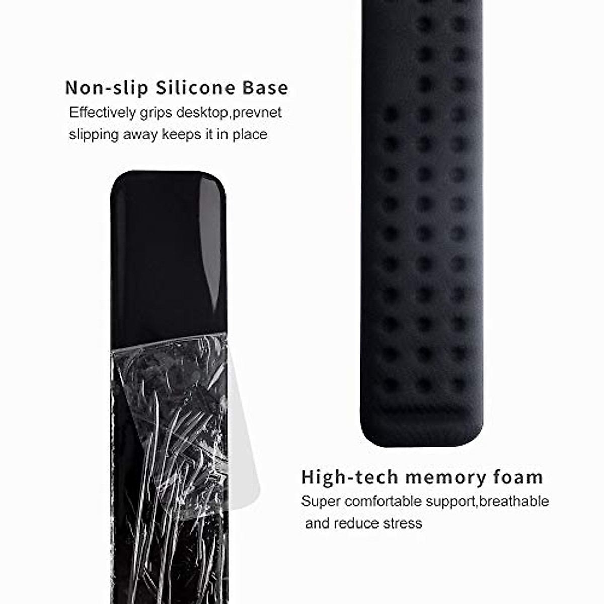 Keyboard Wrist Rest Gaming Tenkeyless Memory Foam Hand Palm Rest Wrist Rest Support for Office, Computer, Laptop, Mac Typing and Wrist Pain Relief and Repair (14.2 inch, Black)