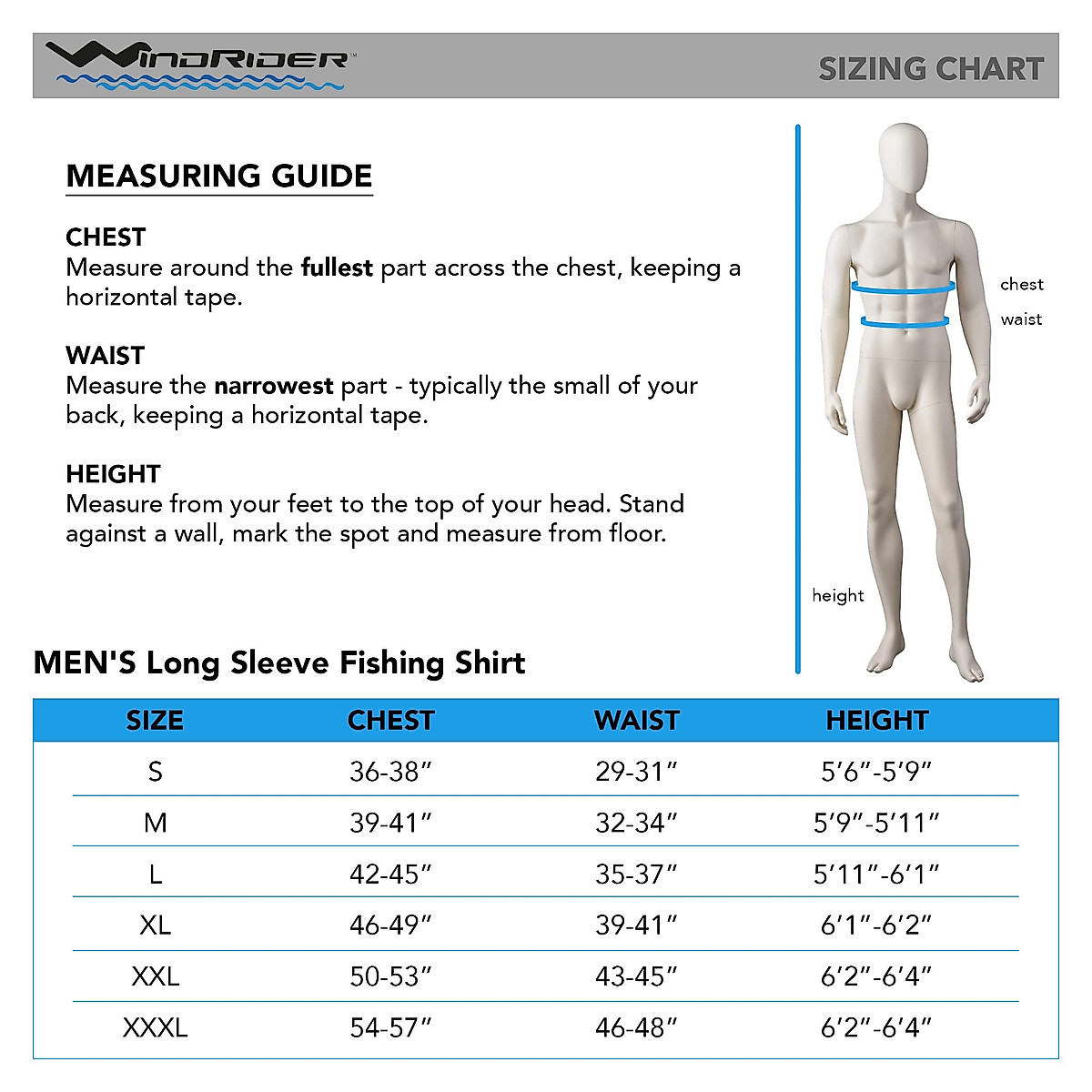 UPF50+ Long Sleeve Fishing Shirts for Men - Vented Sides, Light Weight, Wicking