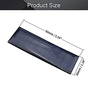 Fielect 5.5V 50MA Polycrystalline Mini Power Small Solar Panel Module DIY for Light Toys Charger 90x30mm，1Pcs