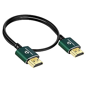 Thsucords Thin HDMI to HDMI Cable 1FT 2 Pack, Ultra Slim & Flexible HDMI Cord Supports High Speed 4K@60Hz 18gbps 2160p 1080p