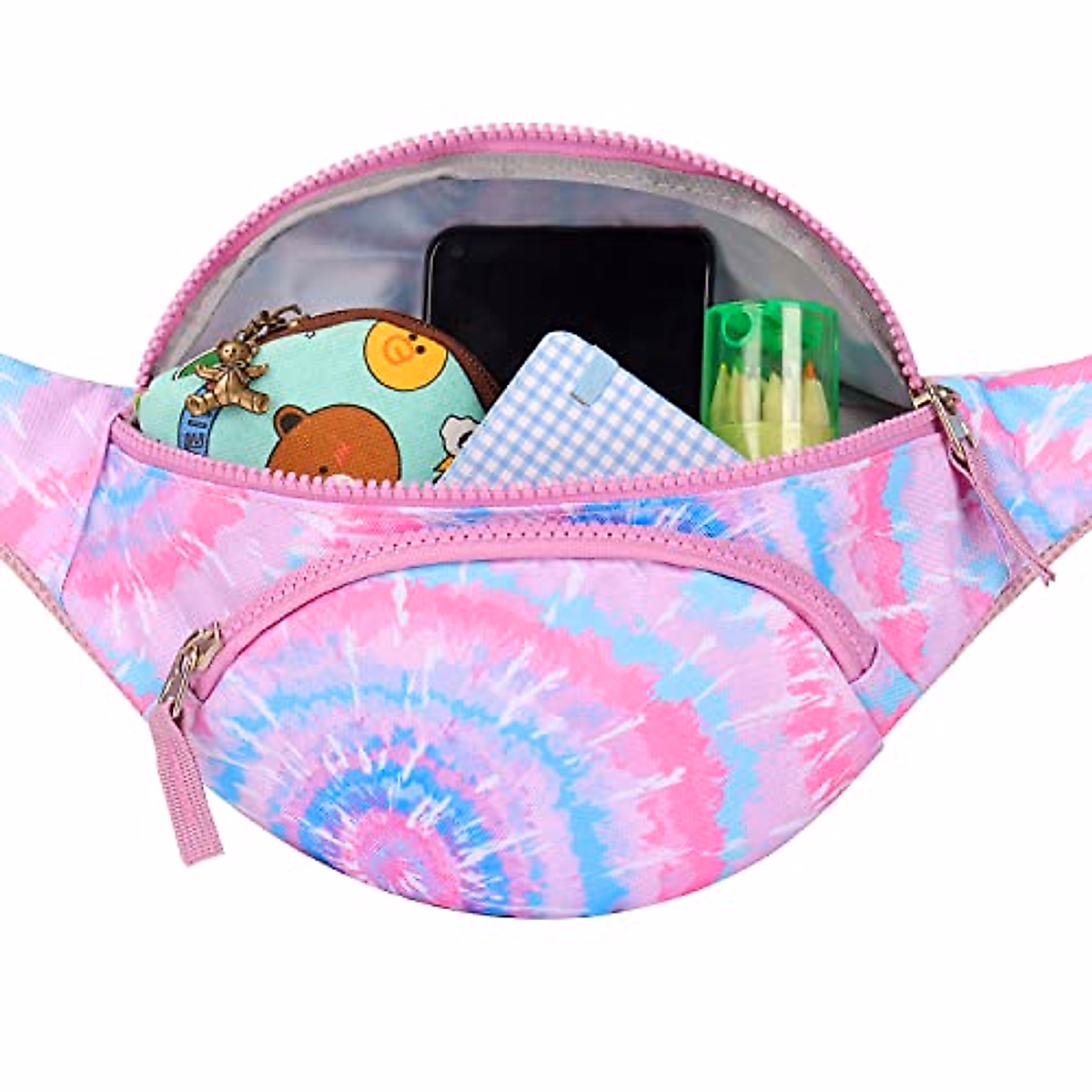 Choco Mocha Kids Fanny Pack Girls Fanny Pack for Kids 4-6 9-10 6-8 Toddler Fanny Pack Girls Kids Waist Bag Tie Dye Belt Bag for Kids Fannie Pack for Little Girls age 3 4 5 6 7 8 9 Small Hip Bag Pink