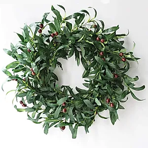 SzJias Olive Branches for Vases Artificial Olive Branches Faux Tree Branches Stems for Vase (3 Branches, 28.7 inch/Each)