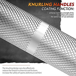 5Ft/6Ft/7Ft Olympic Barbell Weight Set 2 inch Bar Standard Weightlifting Bench Press Bar with 2 Clamps - Straight Bar Strength Training Bar, Barbell Bar Strength Home Gym Fitness Equipment