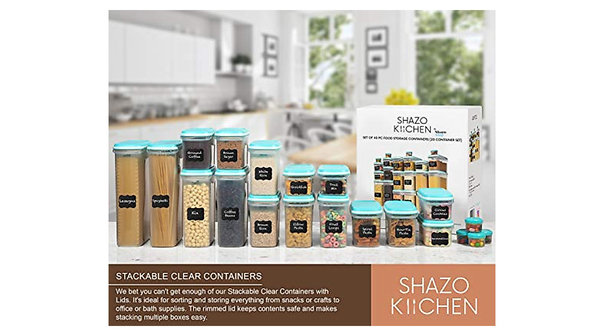 Shop Shazo 40-Piece Food Storage Set | Airtight & Space-Saving