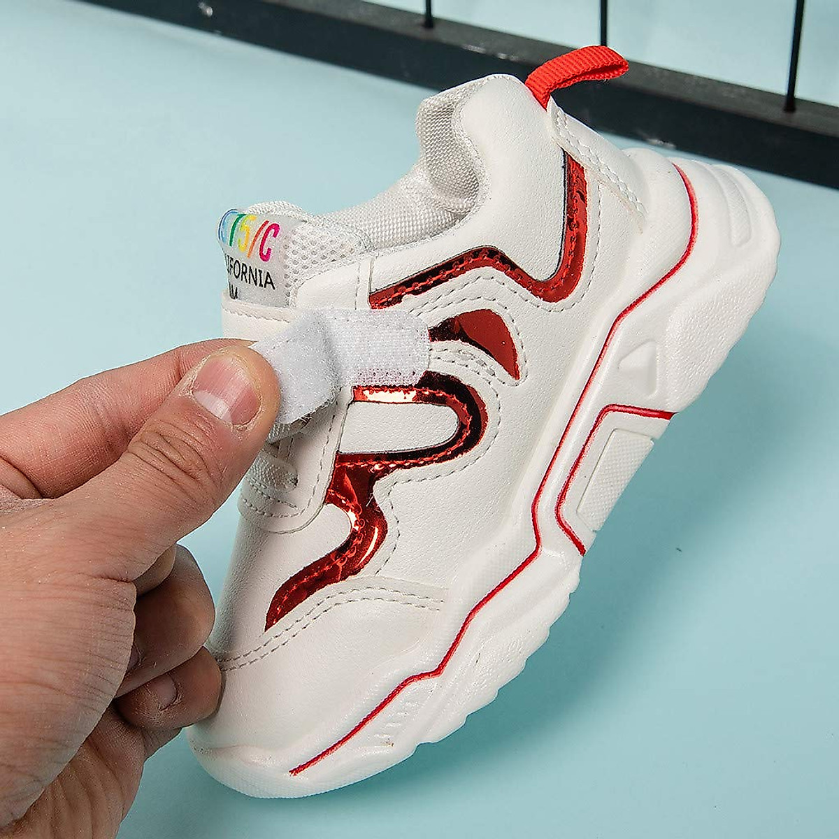 Jchen Little Kids Casual Athletic Shoes,Kids Baby Girls Boys Sparkly Patchwork Sports Shoes Mesh Lightweight Running Sneakers