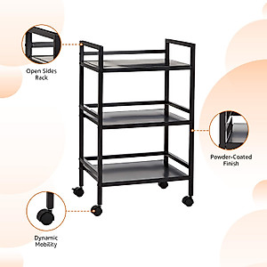 Amazon Basics 3-Tier Metal Rolling Cart