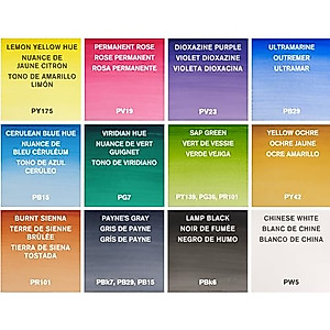 Winsor & Newton Cotman Watercolor Paint Set, 12 Half Pan w/ Water Brush Pen and Mixing Palette