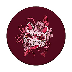 Cherry Blossom Japanese Mask Sakura Vintage Anime PopSockets Swappable PopGrip