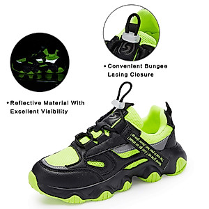 Santiro Toddler Boy Running Shoes Lightweight No Lace Kids Casual Sneaker Black Size 10