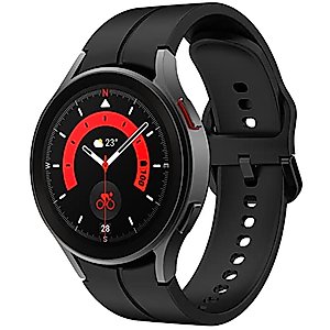 Bands Compatible with Samsung Galaxy Watch 5 Pro 45mm/Galaxy Watch 5 40mm 44mm Band, No Gap Silicone Replacment Strap with Colorful Buckle (Black)