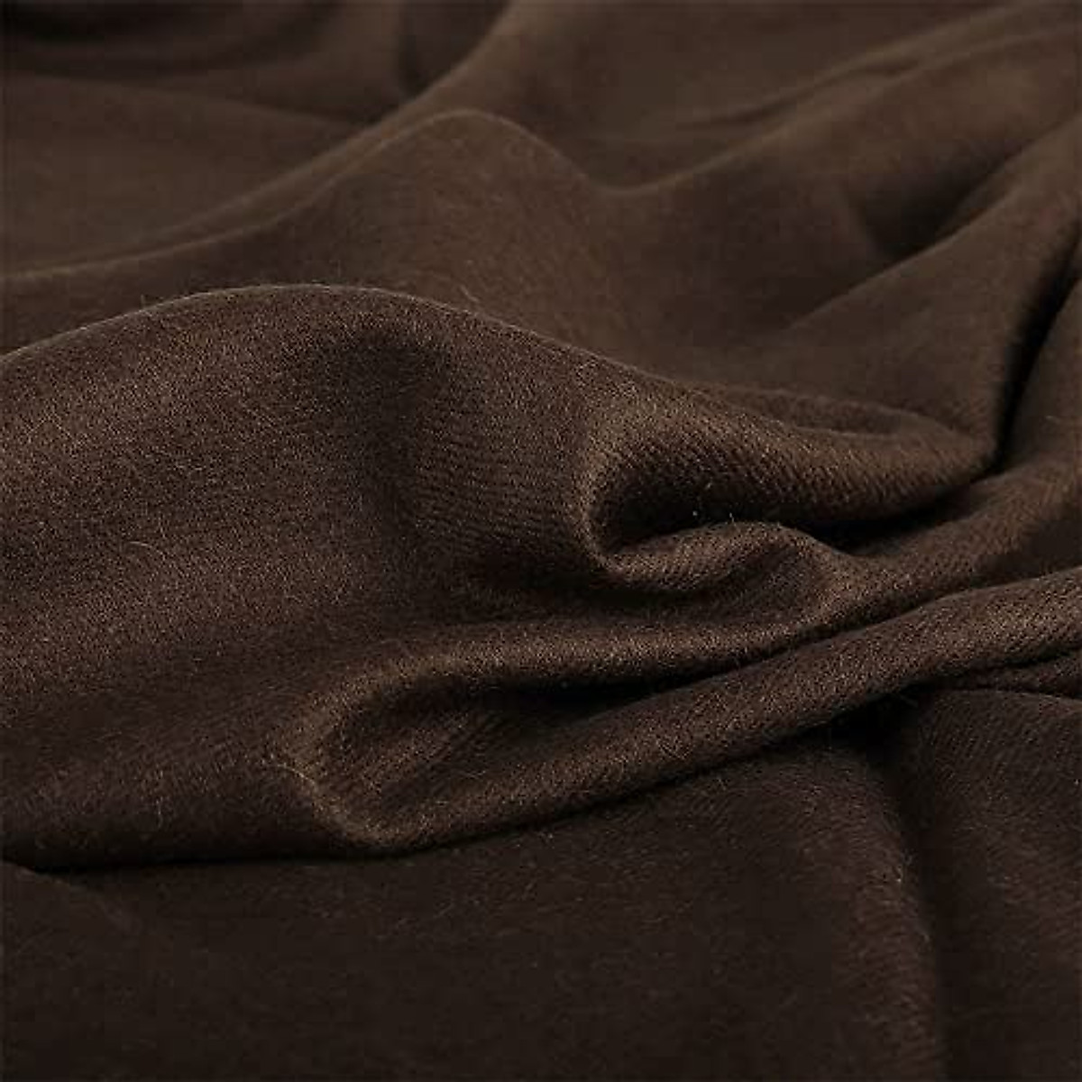 100% Baby Alpaca Wool Blanket Throw Solid Color Design for Bed Couch Sofa Soft Warm Peruvian Alpaca Wool Blankets 72" x 52" (Brown)