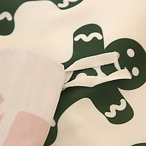 Mengersi Christmas Snowflakes Duvet Cover King Size,Xmas Trees Holiday Bedding Comforter Cover with Zipper Closure,Home Decoration for New Year (Green)