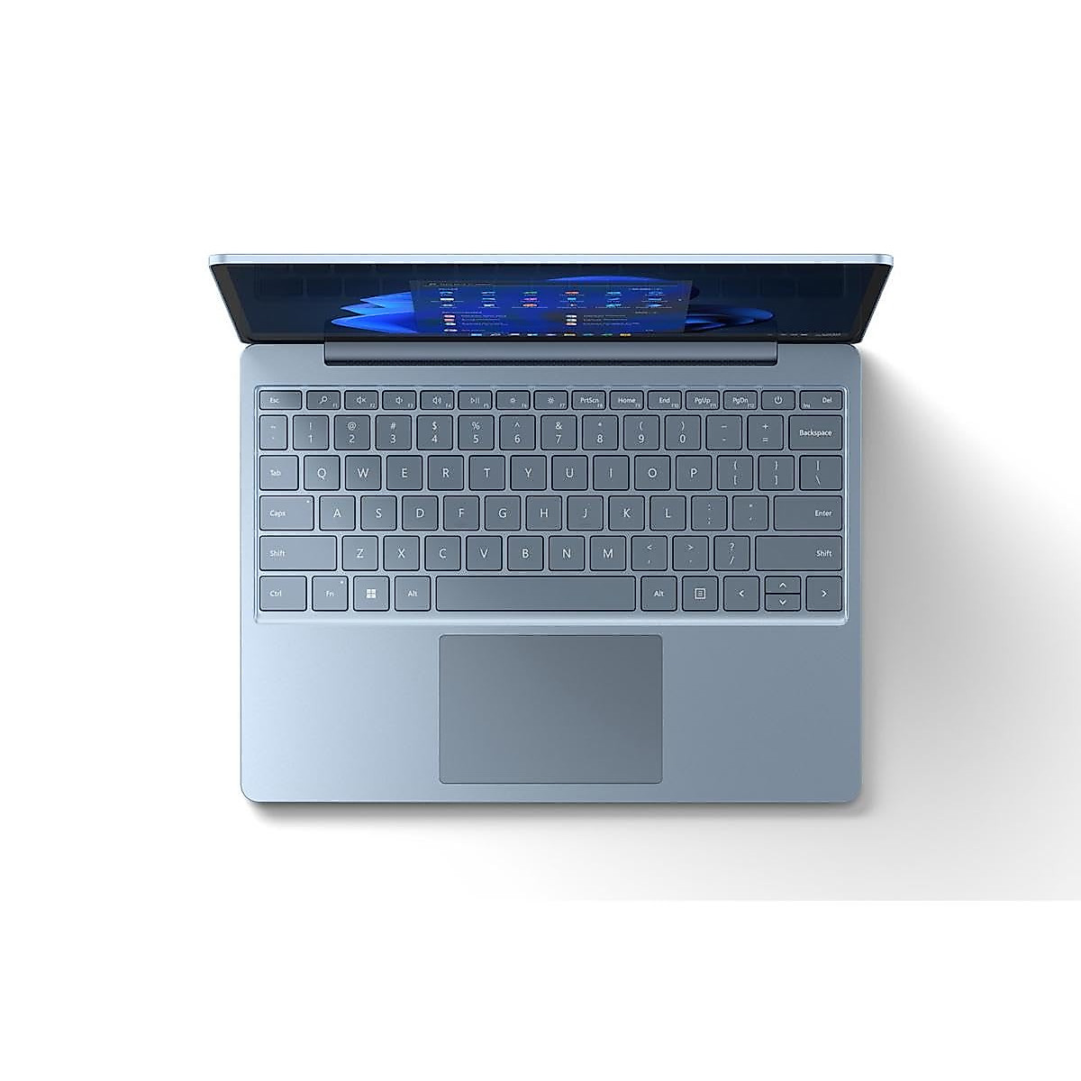 Microsoft Surface Laptop Go 2-12.4 Inch, Windows 11 Professional, Intel Core i5 Quad-Core, 8GB RAM, 256GB SSD, Intel Iris Xe Graphics, Ideal for Office and Gaming Ice Blue - 8QG-00012