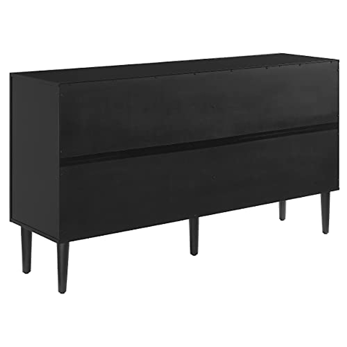 Crosley Furniture Everett Mid-Century Modern Sideboard, Matte Black