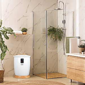 ForPro Luxury Towel Warmer, Extra Large Bucket-Style Hot Towel Warmer with Auto Shut Off, 4 Timer Settings for Home and Bathroom, White