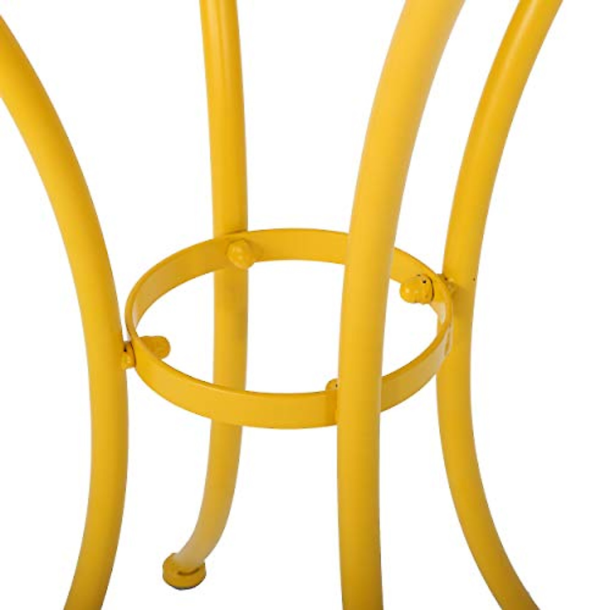 Christopher Knight Home Colmar Outdoor Iron Bistro Set, 3-Pcs Set, Matte Yellow