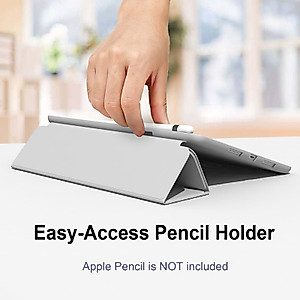 Divufus Case for iPad Air 3 / Pro 10.5 Inch, Lightweight Slim Soft TPU Trifold Stand Smart Cover, Auto Sleep/Wake Case with Pencil Holder for iPad Air 3rd Generation/Pro 10.5 - Gray