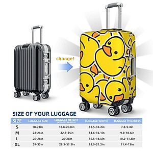 Fsugnioe Rubber Duck Elastic Travel Luggage Cover Travel Suitcase Protective Cover For Trunk Case Apply To 19''-32'' Suitcase Coversmall