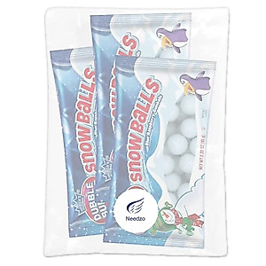 Christmas Candy Coated Snowballs, Bulk Holiday Treats for Gift Baskets, Stocking Stuffers for Adults and Kids (Dubble Bubble)
