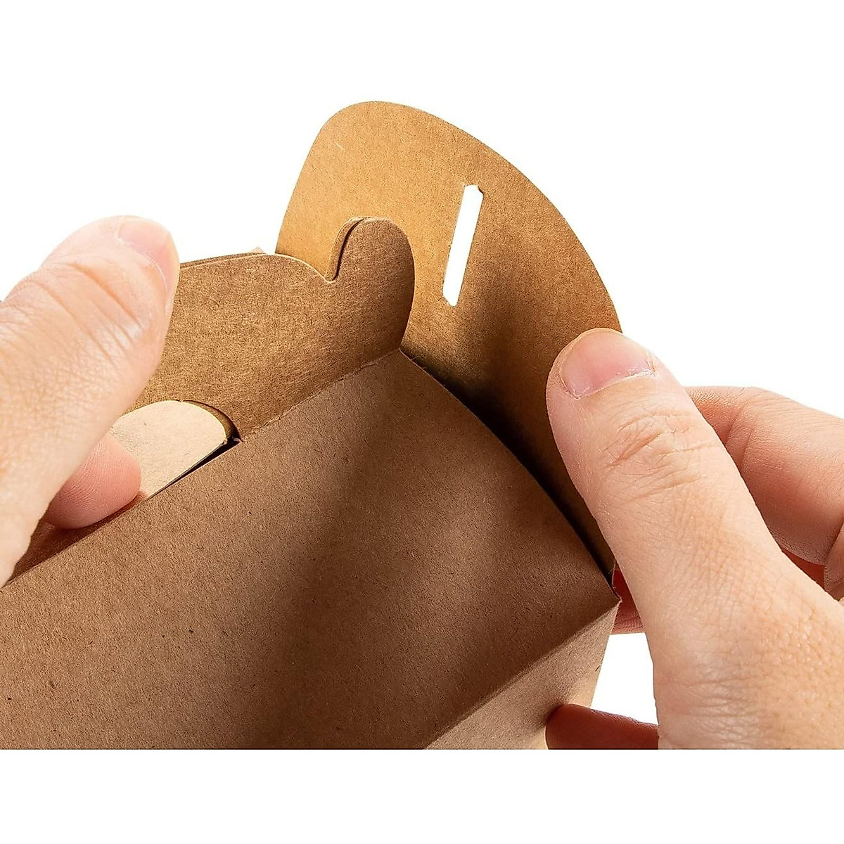 BLUE PANDA Treat Boxes - 24-Pack Paper Party Favor Boxes, Brown Kraft Goodie Boxes for Birthdays and Events, 2 Dozen Party Gable Boxes, 6 x 3.3 x 3.6 Inches