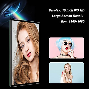 10 Inch Tablet 1960x1080 IPS HD Big Screen 4G Network 5GWIFI 6GB 256GB HD Tablet for Travel (US Plug)