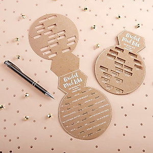 Kate Aspen 28441NA Bridal Shower Games, Ring Shaped Mad Libs Cards (Set of 50) Wedding Shower Game, Engagement Party, Bachelorette Party Game, Kraft, White